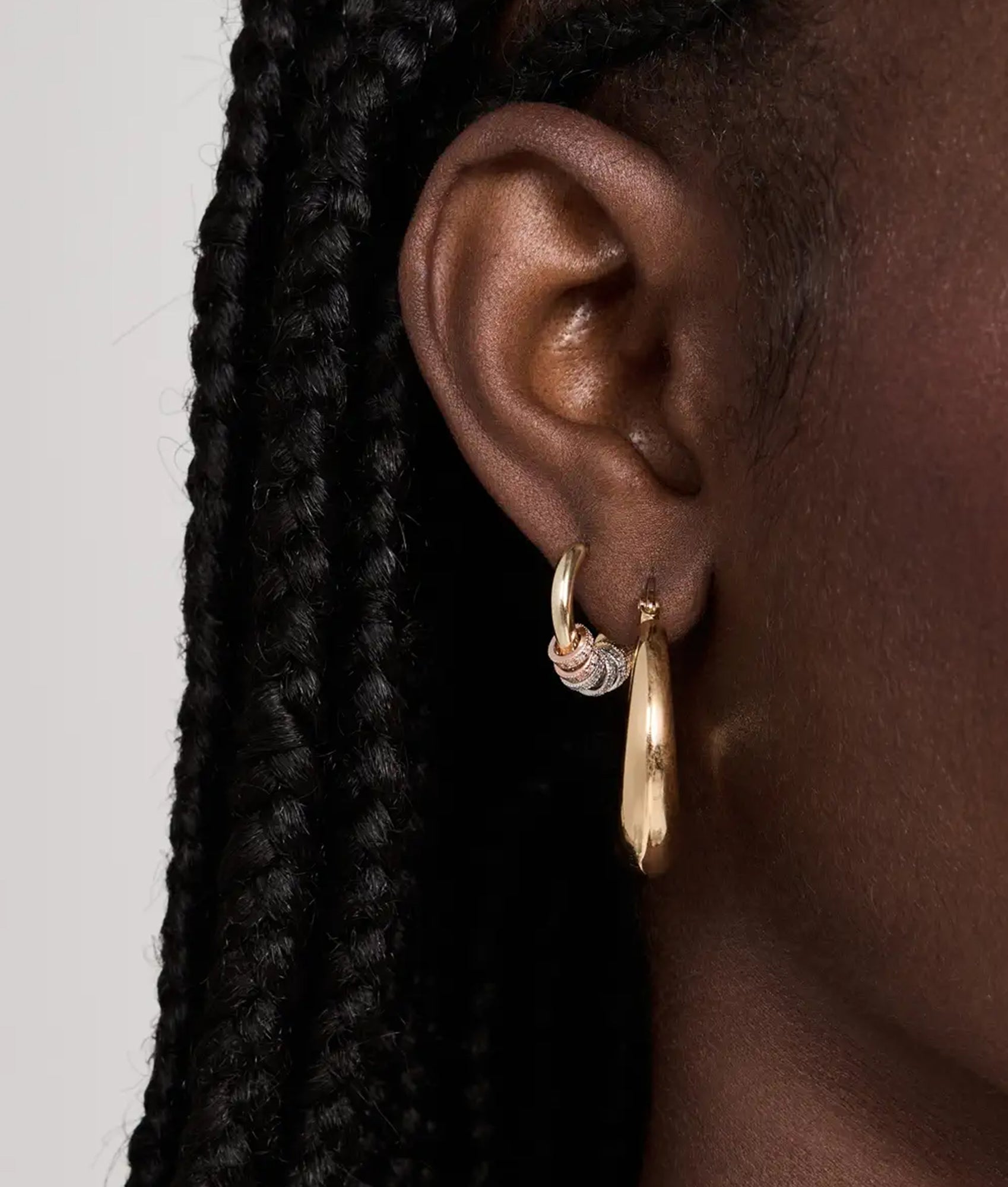 Gaia Pave Hoops | SHASHI Pave Huggie – SHOP SHASHI